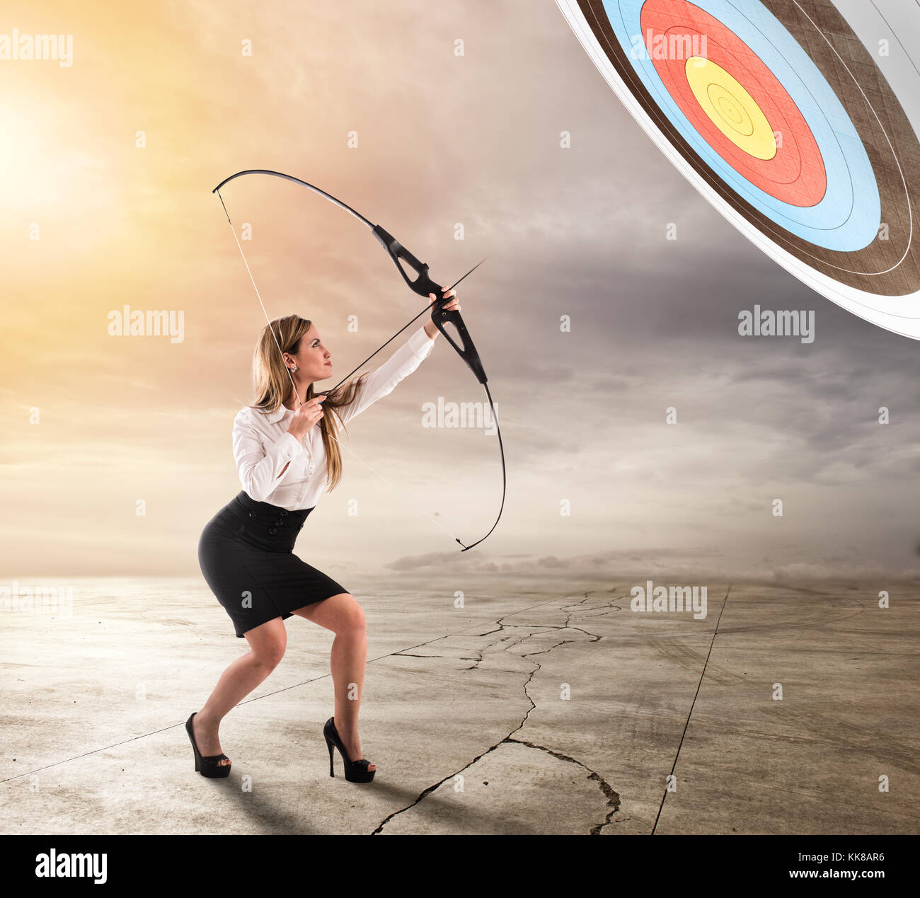 Woman shot with arrow hi-res stock photography and images - Alamy