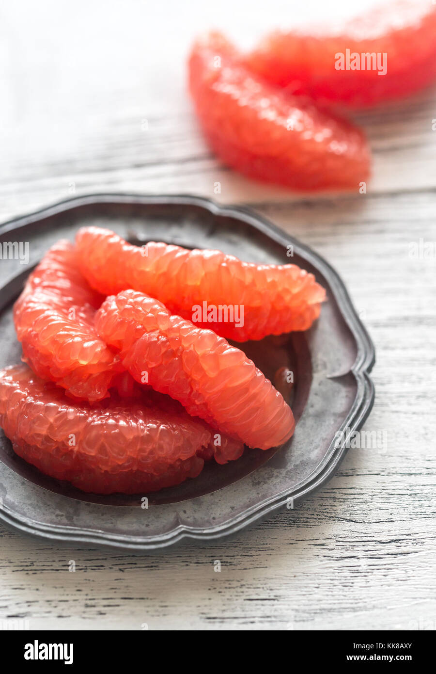 Peeled grapefruit on the table Stock Photo - Alamy