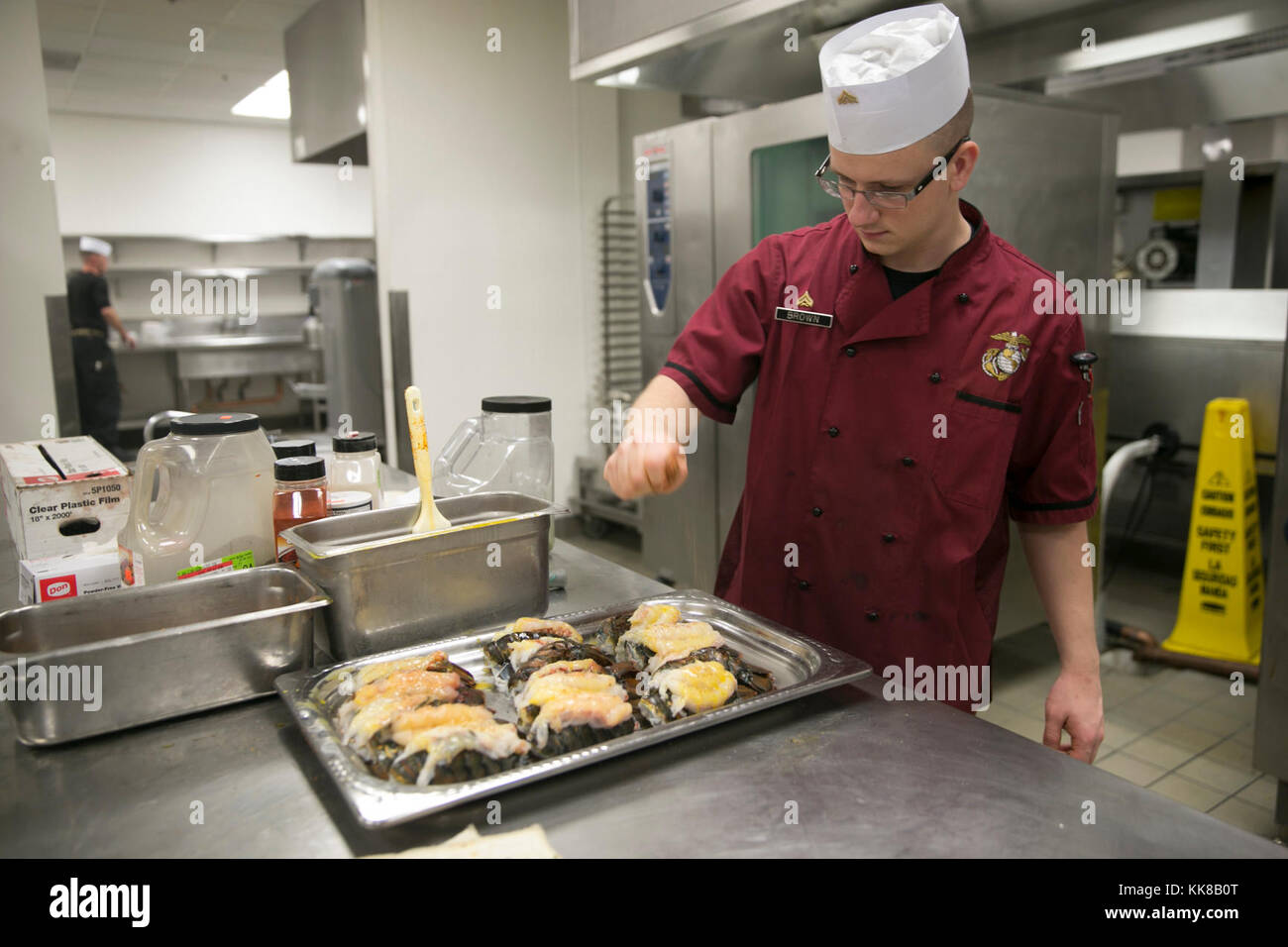Cpl. Brandon Brown, food service specialist, Headquarters Battalion ...