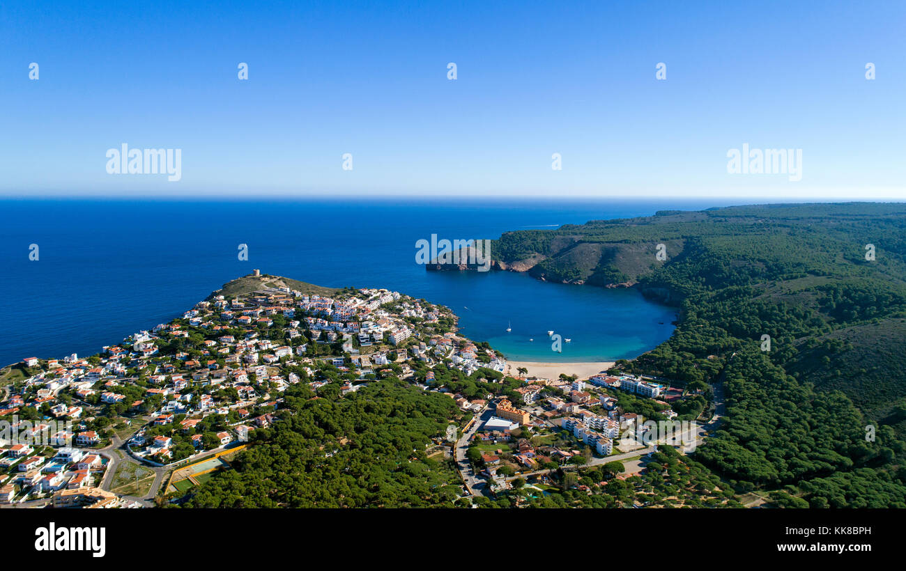 Aerial photography of Cala Montgo in Spain Stock Photo - Alamy