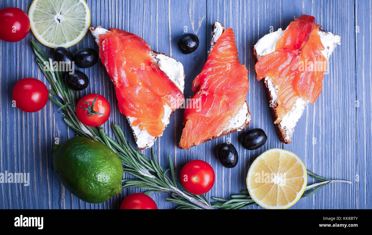 Fish sliced on the table for meals. Delicious seafood dinner. Tr Stock ...
