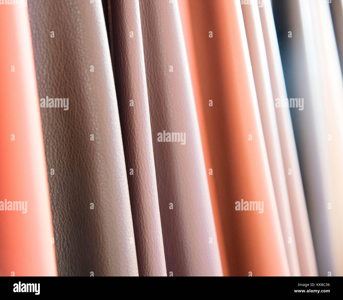 Color palette sample of leather material Stock Photo - Alamy