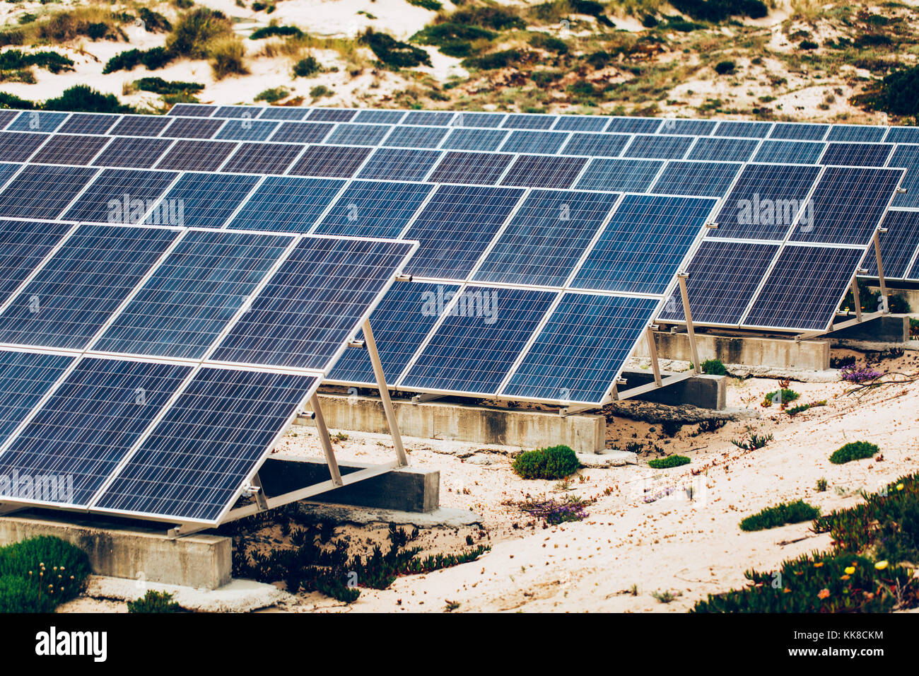 Many solar panels Stock Photo - Alamy