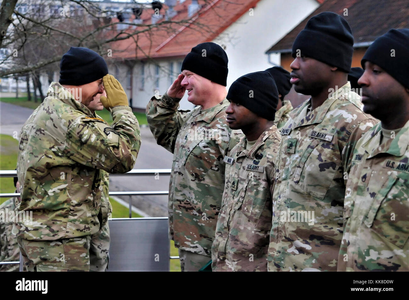 Lt. Col. Scott Cheney, the Battle Group Poland commander, awards ...