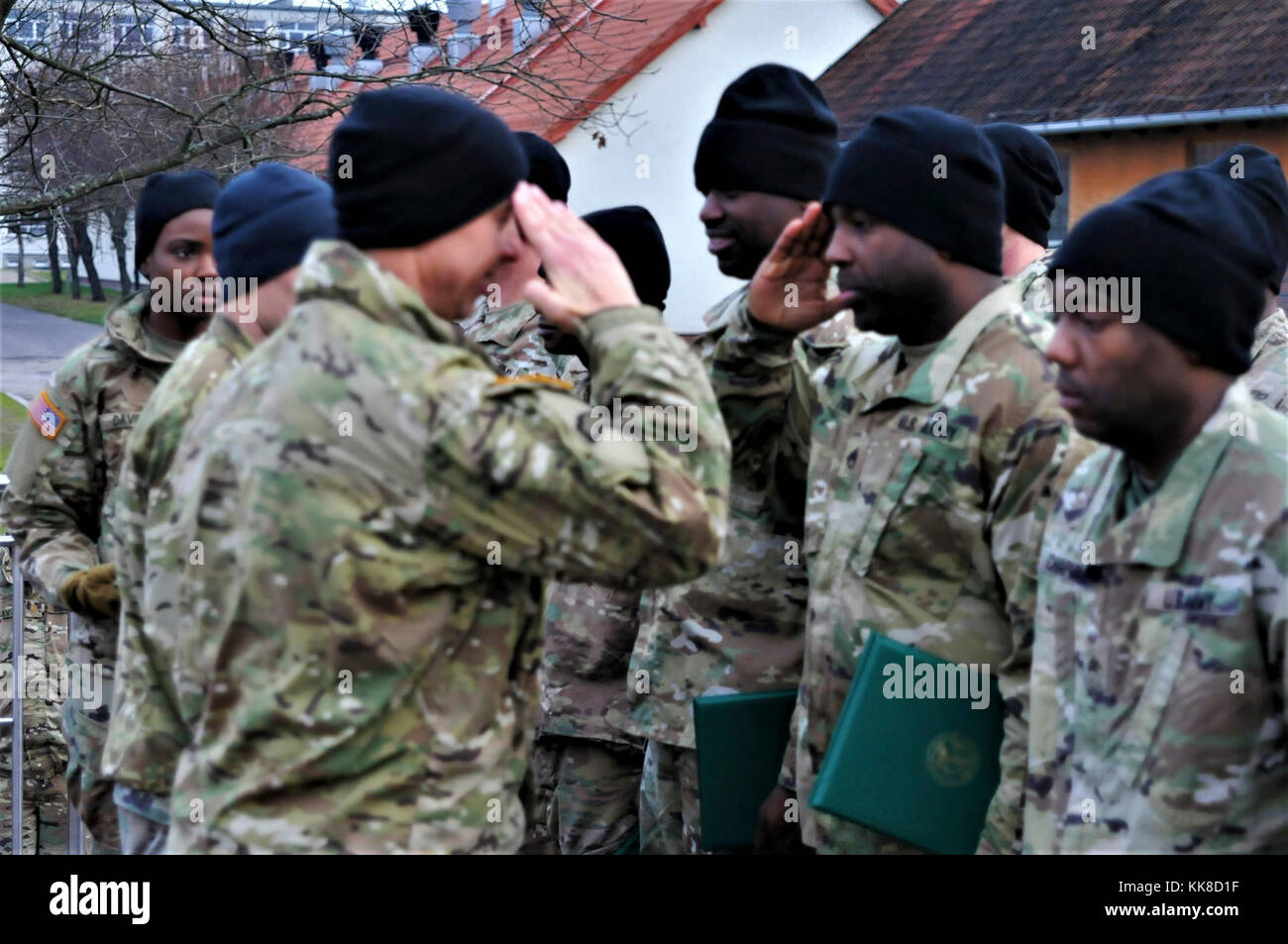 Lt. Col. Scott Cheney, the Battle Group Poland commander, awards ...