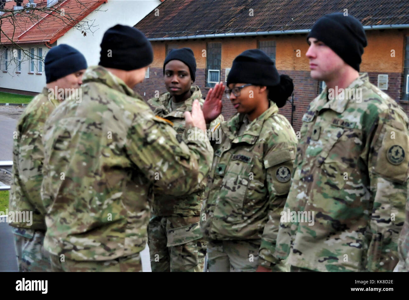 Lt. Col. Scott Cheney, the Battle Group Poland commander, awards ...