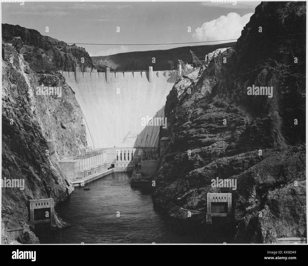 Photograph Looking Down the Colorado River Toward the Boulder Dam ...