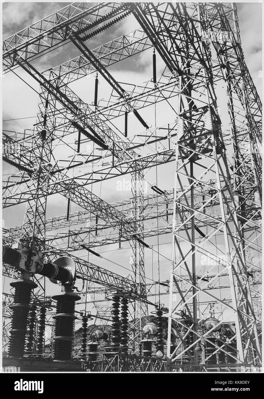Photograph Looking Up at Wires of the Boulder Dam Power Units, Ansel ...