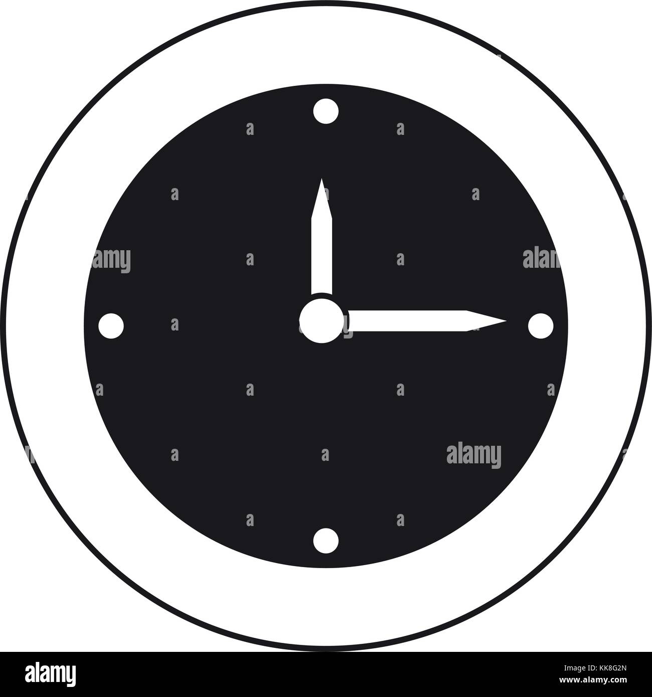 wall clock icon image Stock Vector Image & Art - Alamy