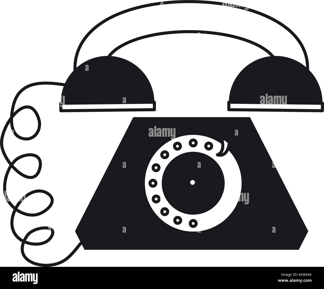 retro phone icon Stock Vector Image & Art - Alamy