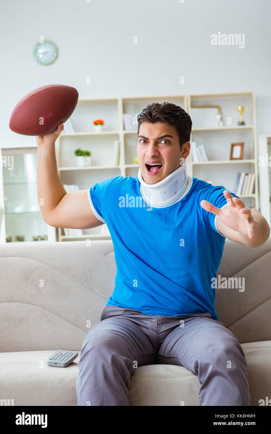 Pain neck brace football hi-res stock photography and images - Alamy