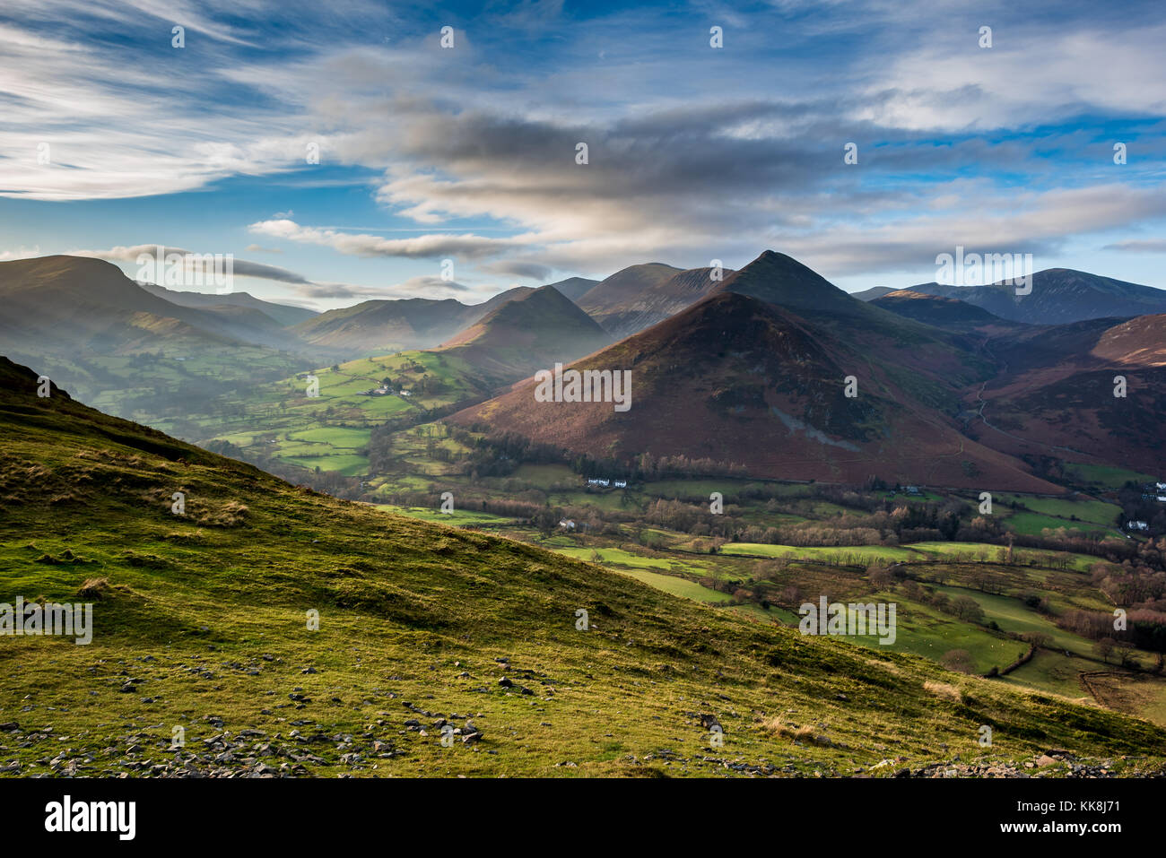 Newlands Valley from Cat Bells, Lake District Stock Photo - Alamy
