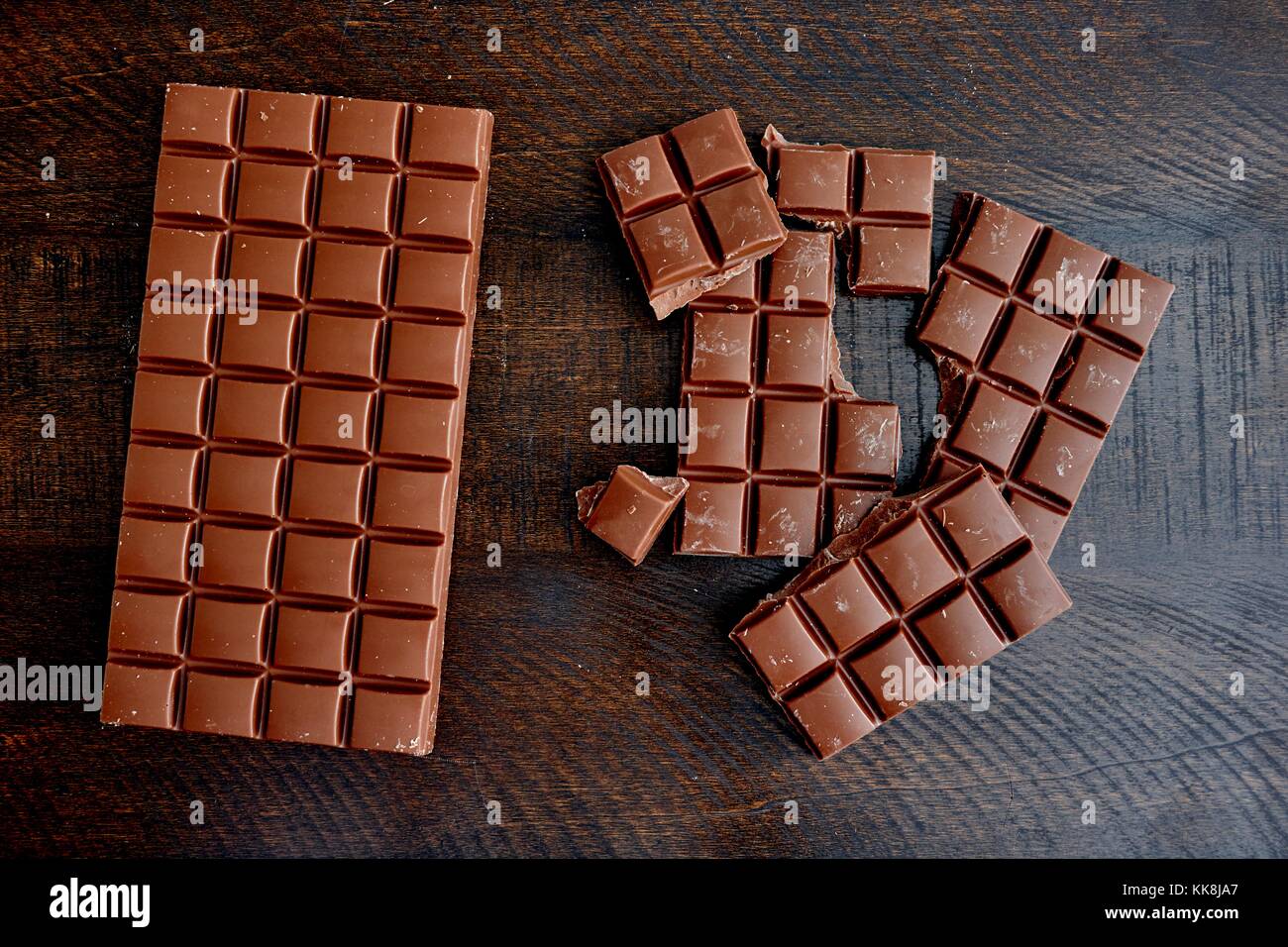 A studio photo of a block of chocolate Stock Photo - Alamy