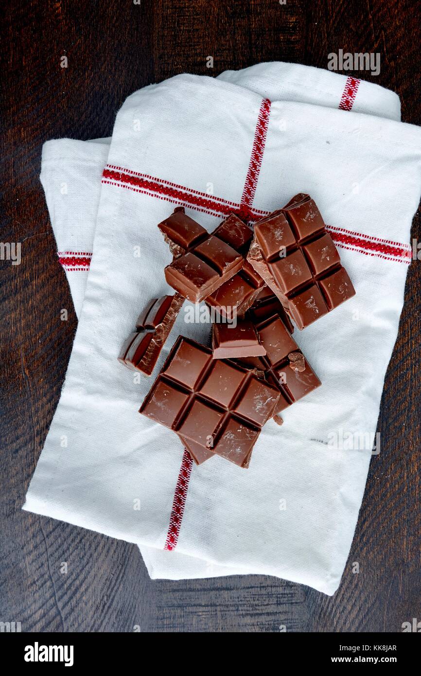 A studio photo of a block of chocolate Stock Photo - Alamy