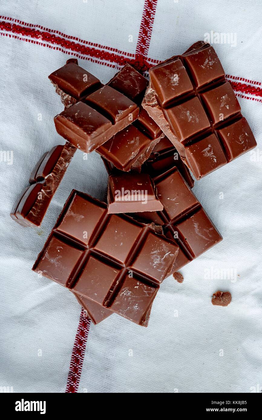 A studio photo of a block of chocolate Stock Photo - Alamy