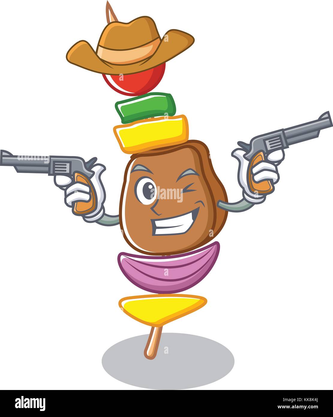 Cowboy barbecue character cartoon style Stock Vector Image & Art - Alamy