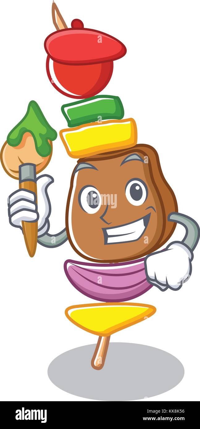 Artist barbecue character cartoon style Stock Vector Image & Art - Alamy