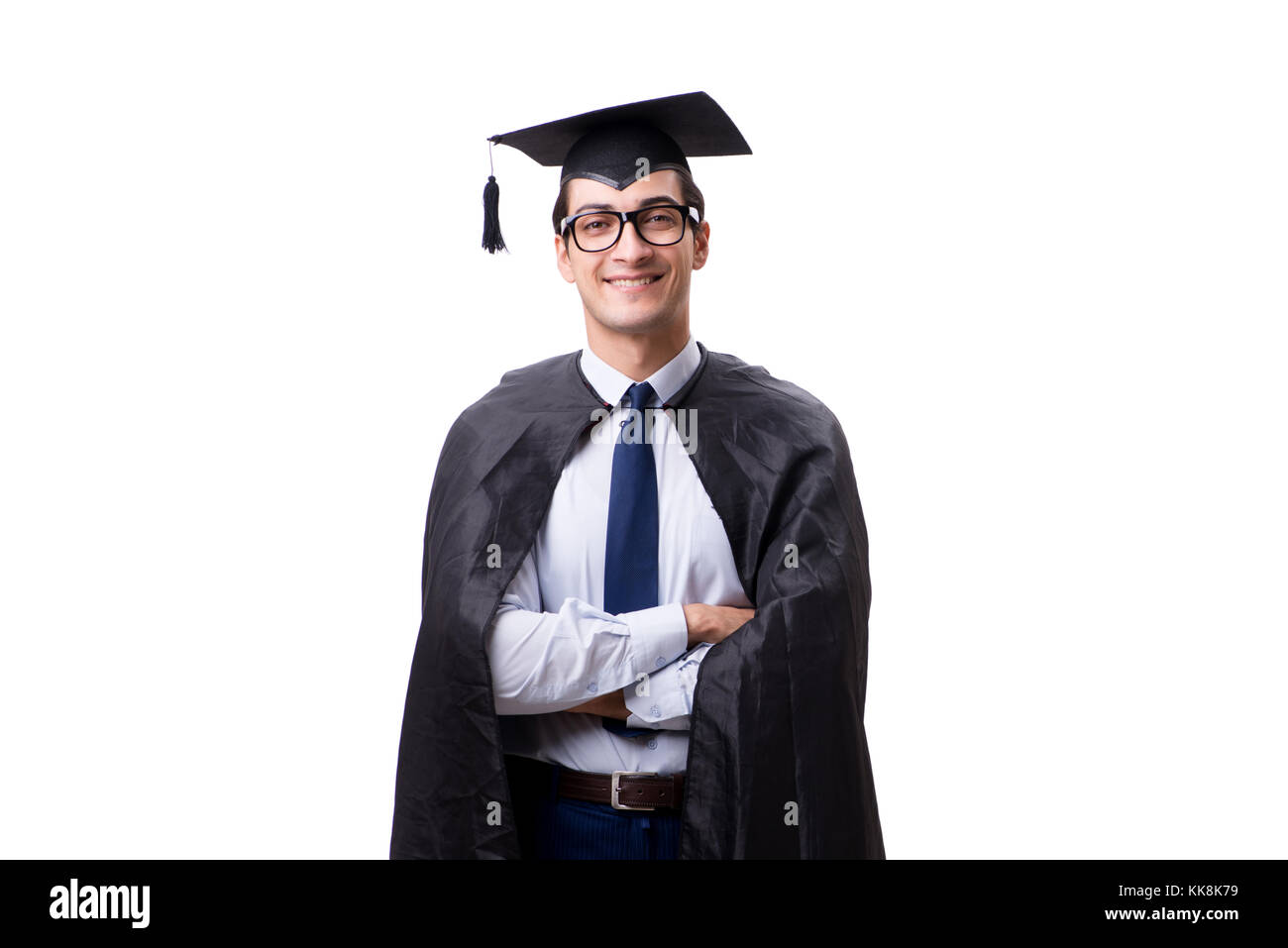 Student graduate isolated on white background Stock Photo - Alamy