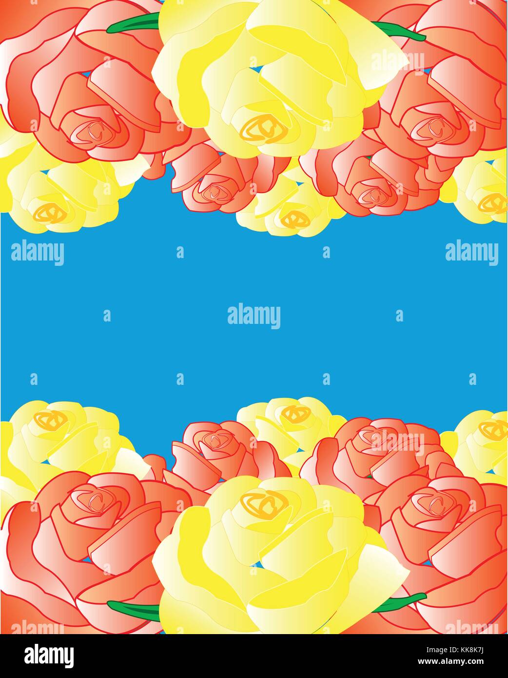 Background from yellow and red roses Stock Vector Image & Art - Alamy