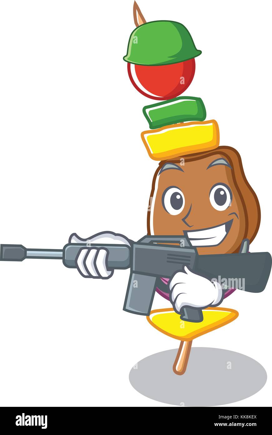 Army barbecue character cartoon style Stock Vector Image & Art - Alamy