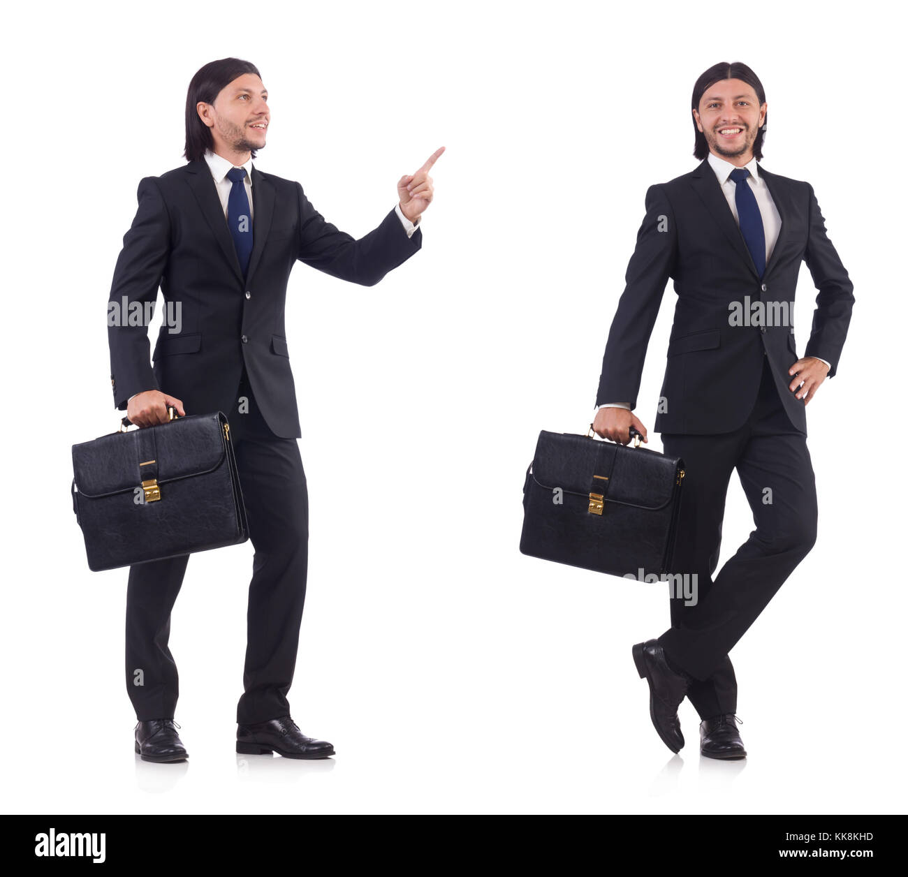 Young businessman isolated on the white background Stock Photo - Alamy