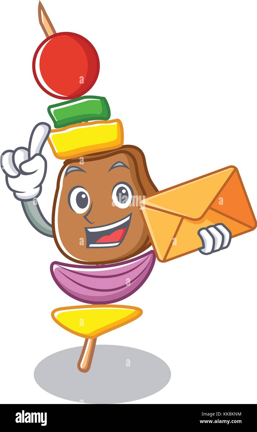 With envelope barbecue character cartoon style Stock Vector Image & Art ...