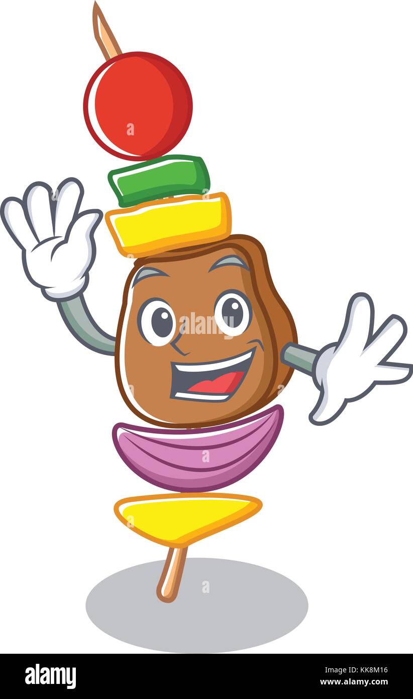 Waving barbecue character cartoon style Stock Vector Image & Art - Alamy