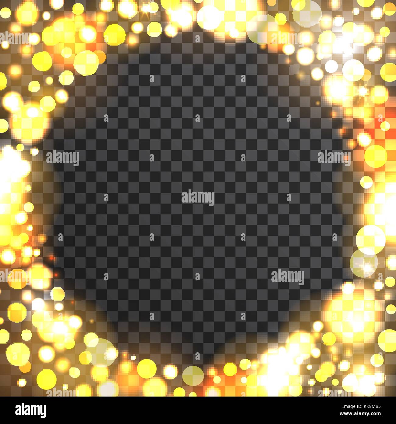 Bokeh round frame on transparent background Stock Vector Image & Art - Alamy