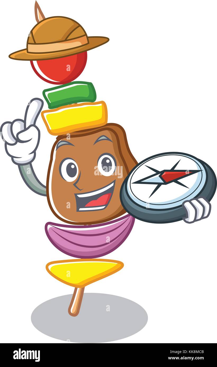 Explorer barbecue character cartoon style Stock Vector Image & Art - Alamy