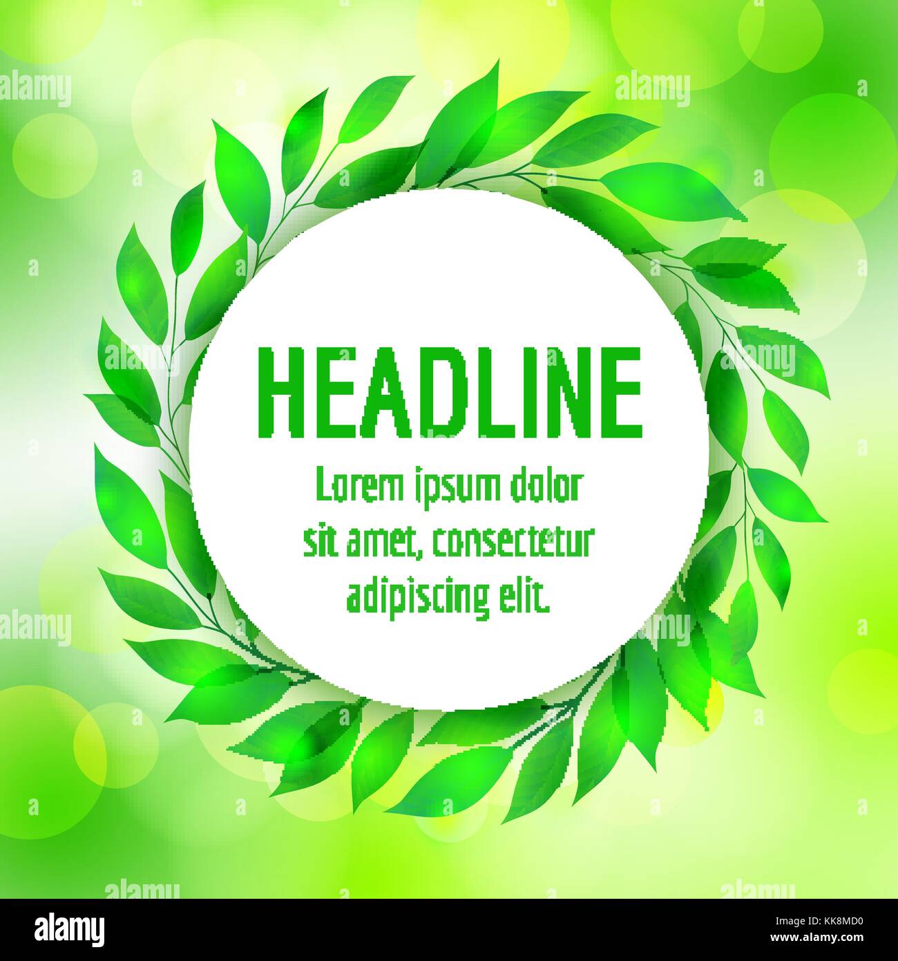 Frame flower leaves design Stock Vector Images - Alamy