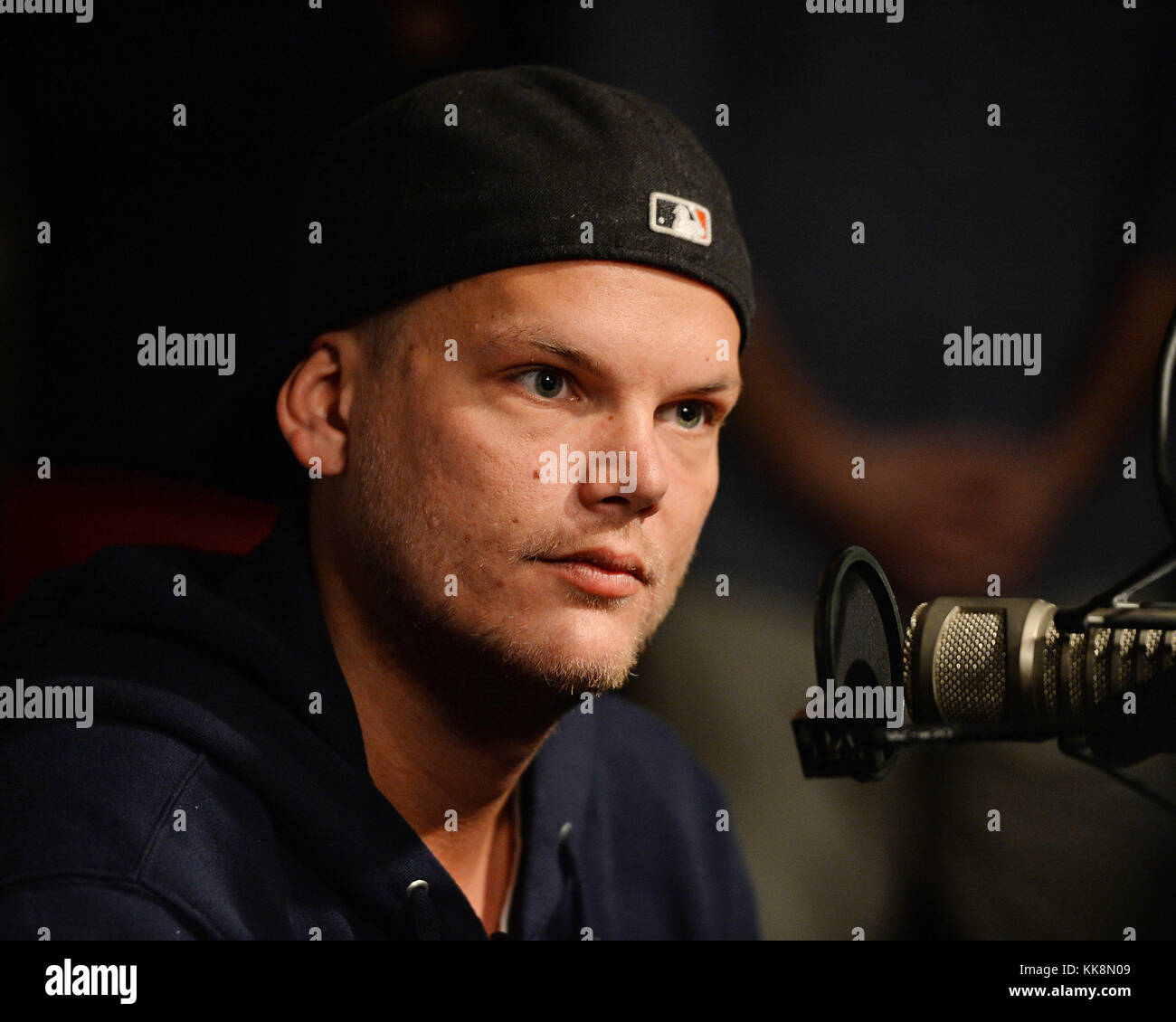 HOLLYWOOD, FL - FEBRUARY 12: Avicii visits radio station 97.3 The Hits ...