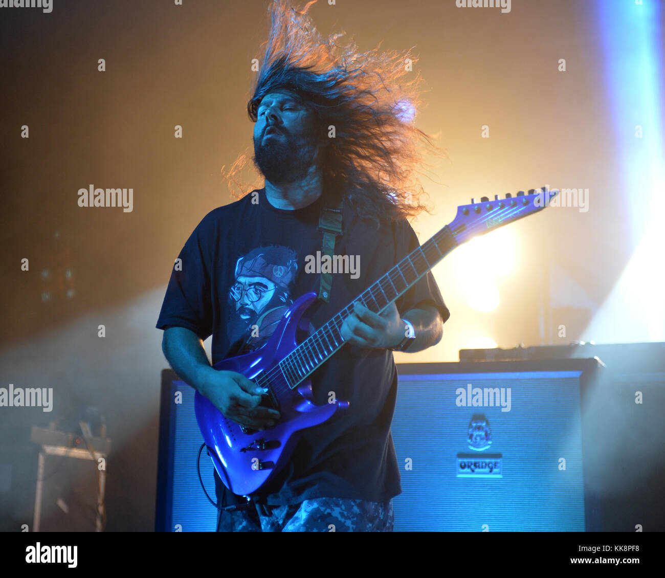 POMPANO BEACH FL - MAY 13: Stephen Carpenter of Deftones performs at ...