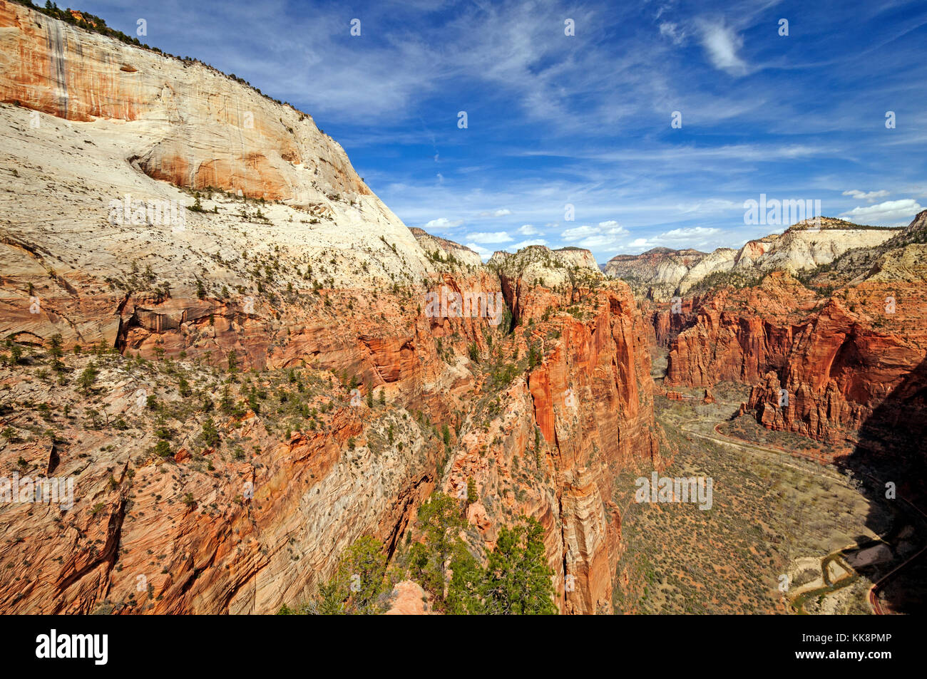 Zion Canyon from the Angels Landing Trail in Utah Stock Photo - Alamy
