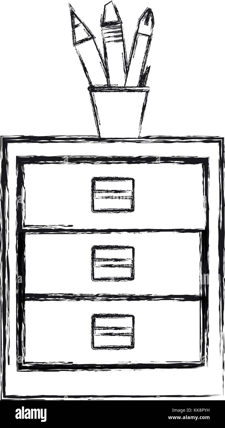 cup with writing utensils icon Stock Vector Image & Art - Alamy