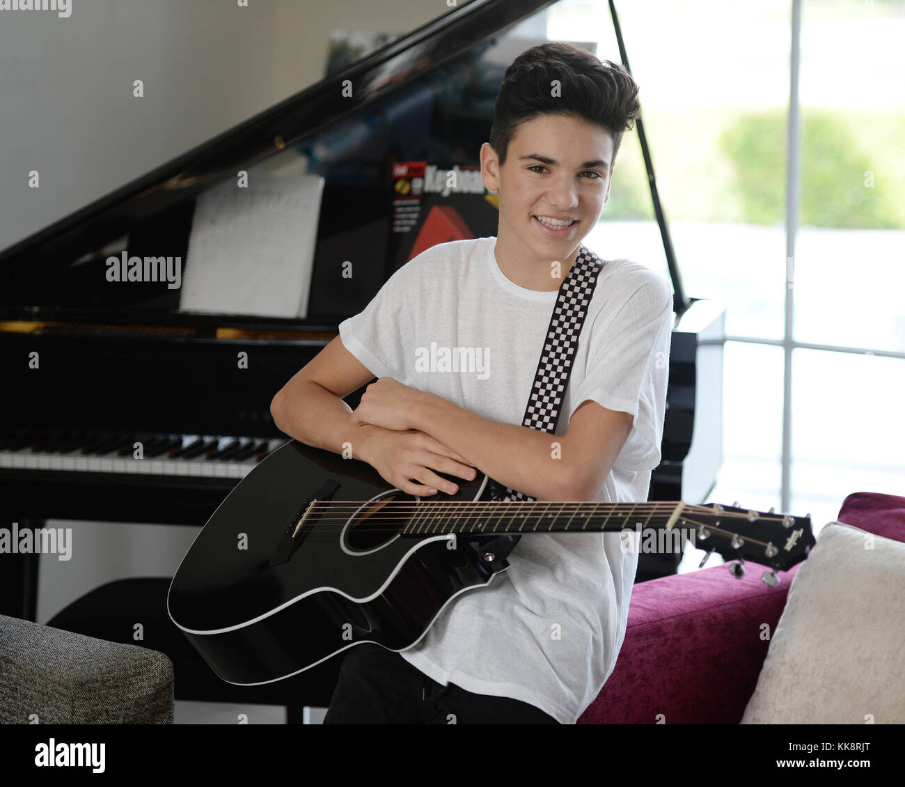 Singer daniel skye poses for a portrait in the studio hi-res stock ...