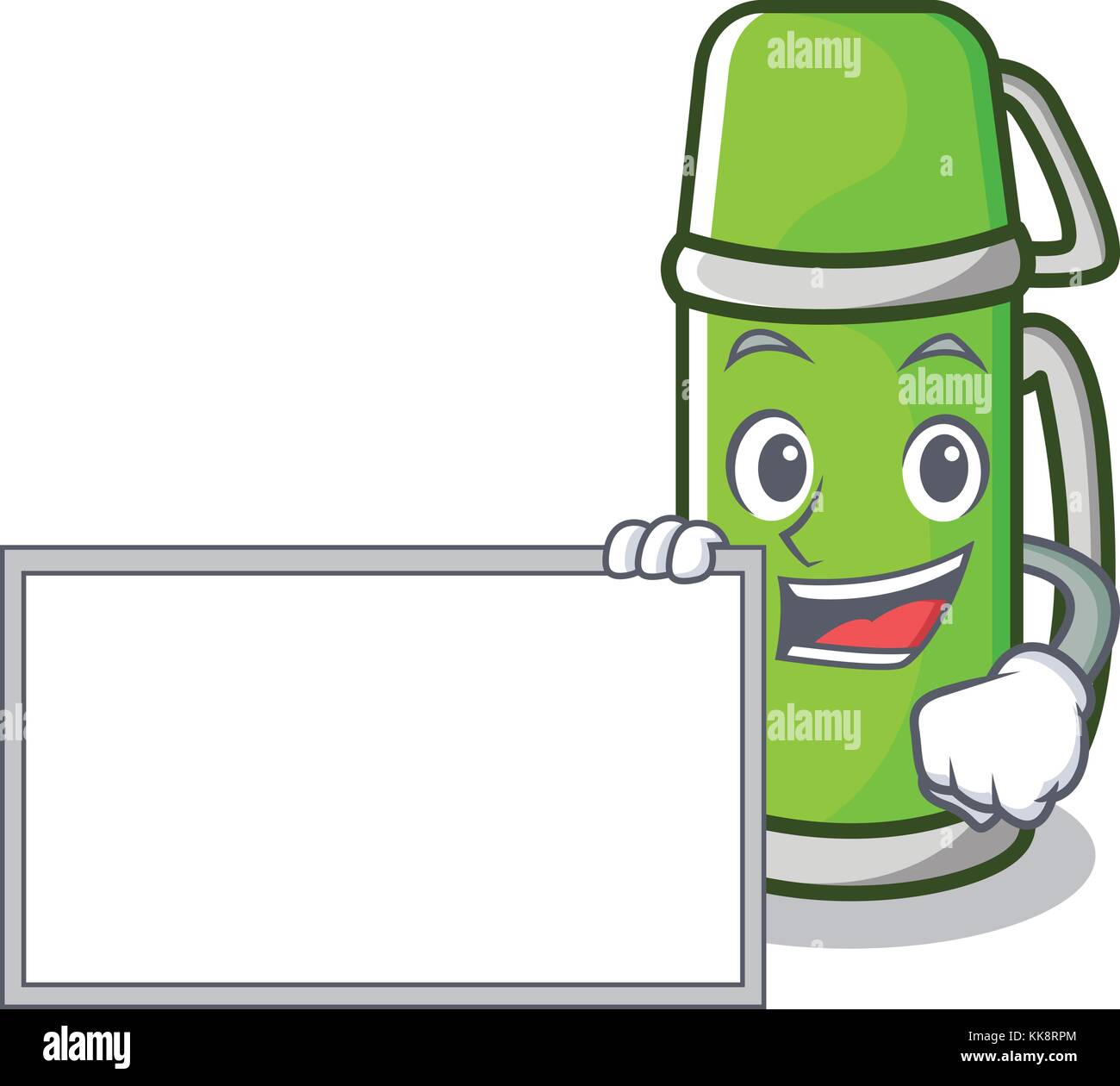 With board thermos character cartoon style Stock Vector Image & Art - Alamy