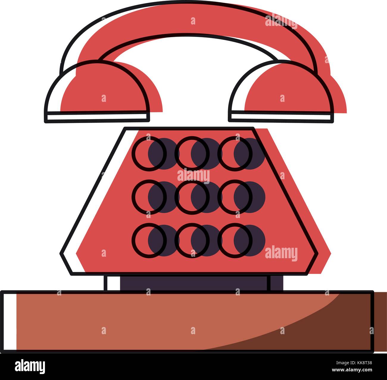 retro phone icon Stock Vector Image & Art - Alamy