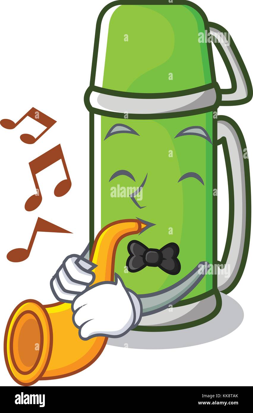 With trumpet thermos character cartoon style Stock Vector Image & Art ...