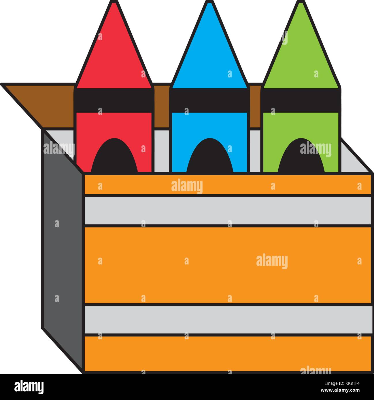 Isolated crayon box design Stock Vector Image & Art - Alamy