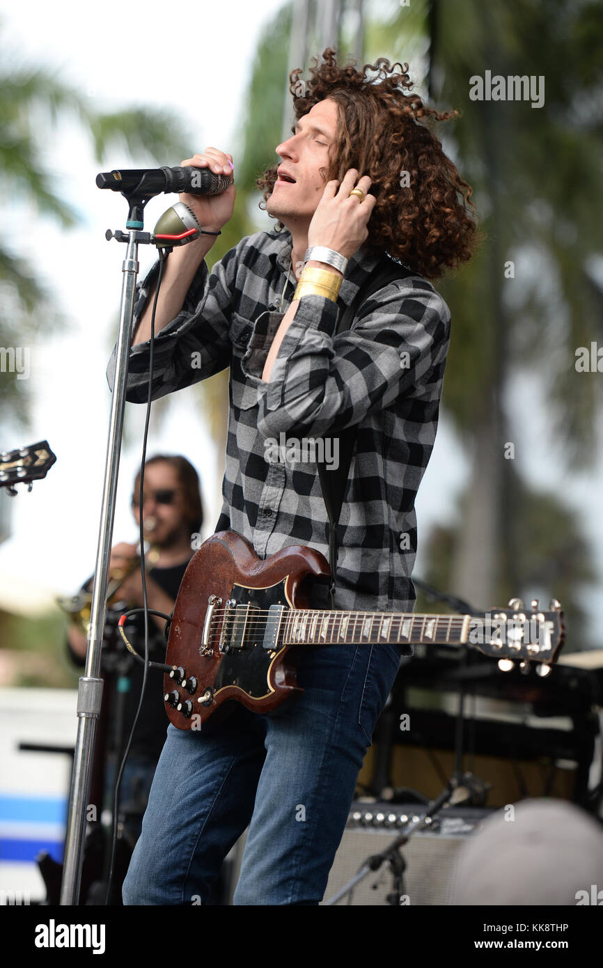 BOCA RATON, JANUARY - 17: David Shaw of The Revivalists performs during ...
