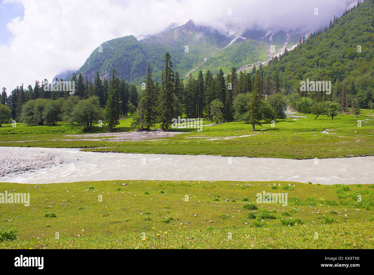 Meditating in front of peaceful valley. Kinnaur district of Himachal ...
