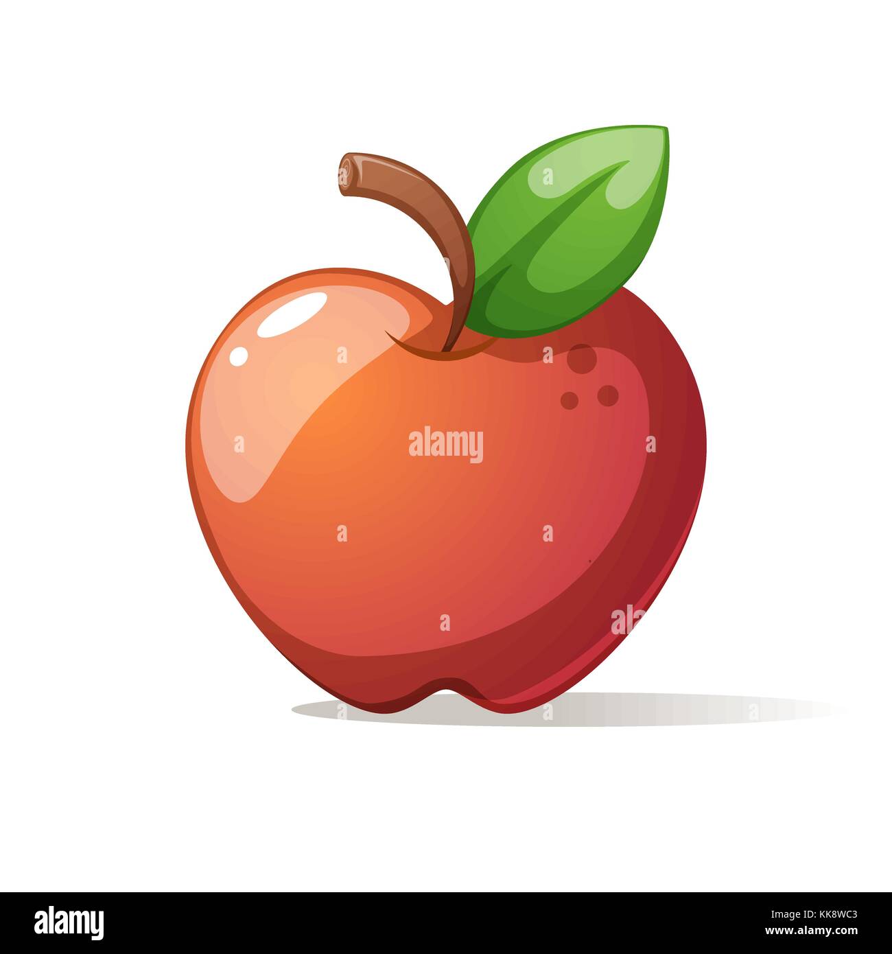 Apple fruit leaf cartoon hi-res stock photography and images - Alamy