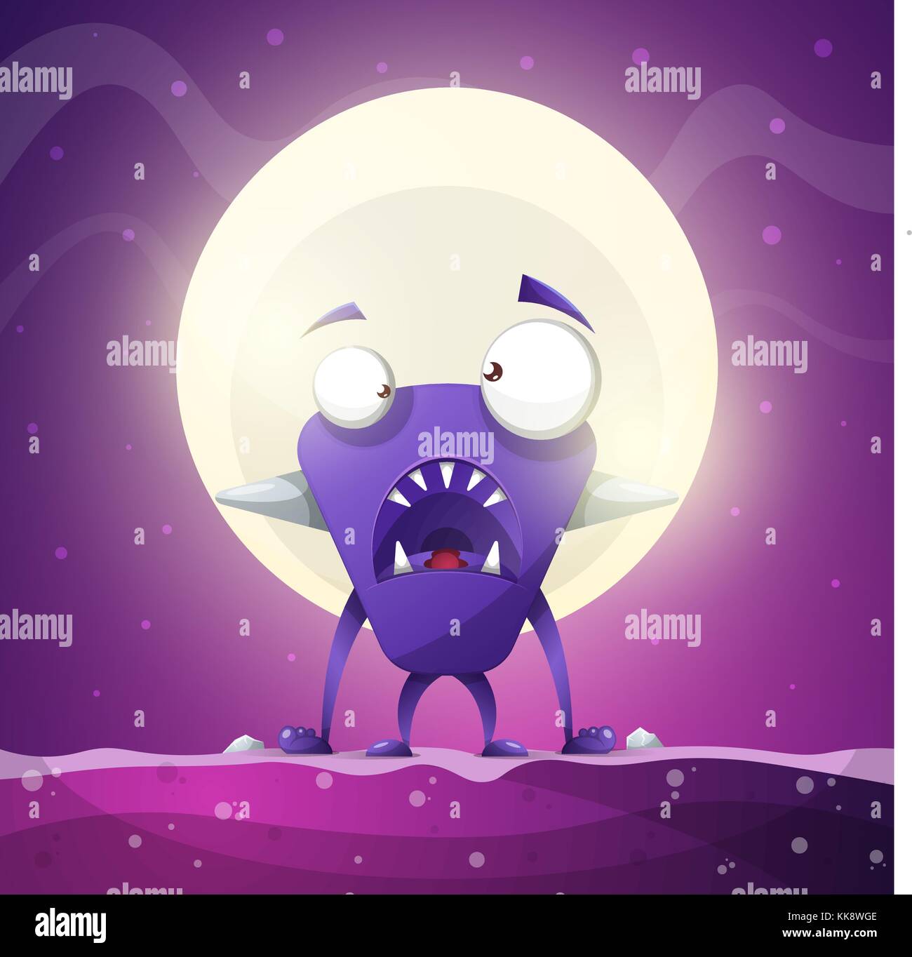 Fear, horror, hell, cartoon illustration. Monster animals Stock Vector ...