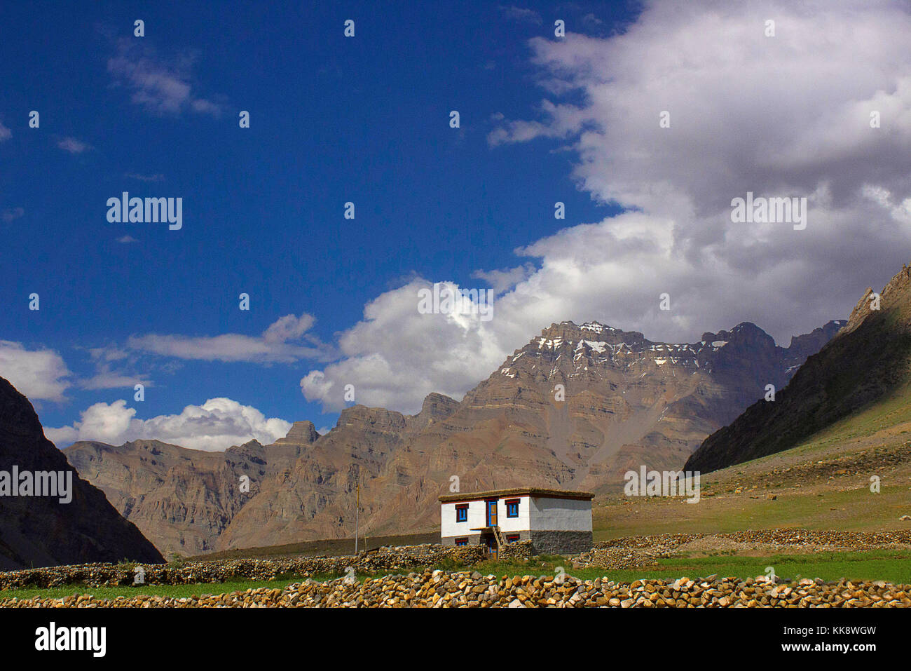A traditional house In the mountains. Himachal Pradesh, Northern India ...