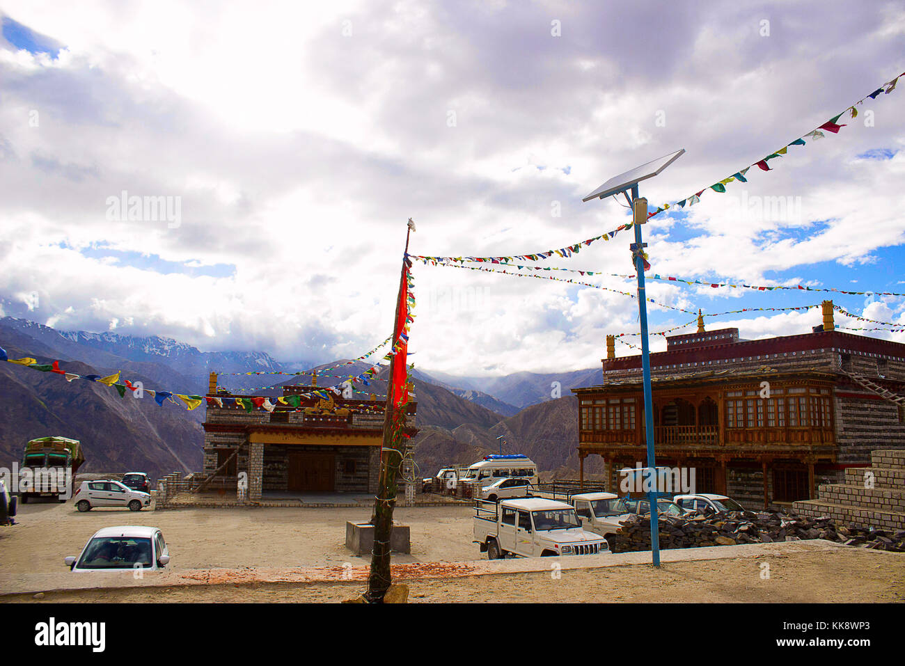 Colorful Décor at Monastery, in Village of Gue, Spiti, Shimla, India ...