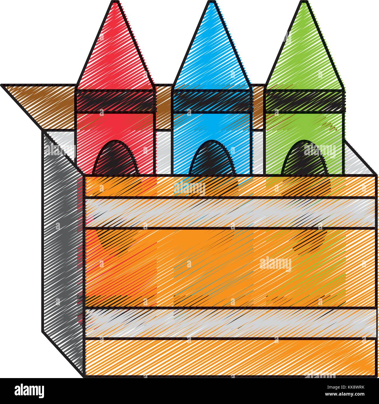 Crayon box design Stock Vector Image & Art - Alamy