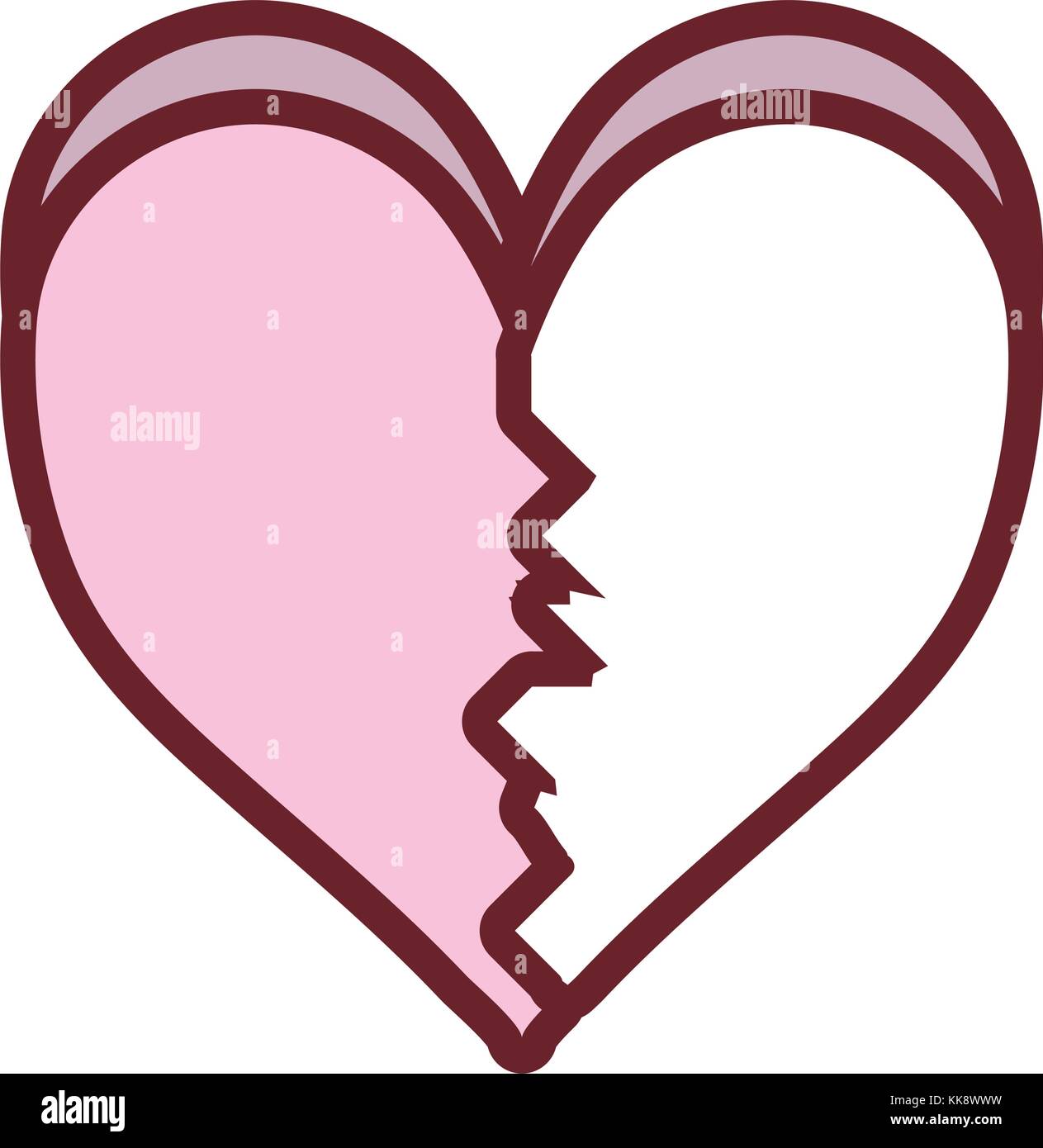 broken heart vector illustration Stock Vector Image & Art - Alamy
