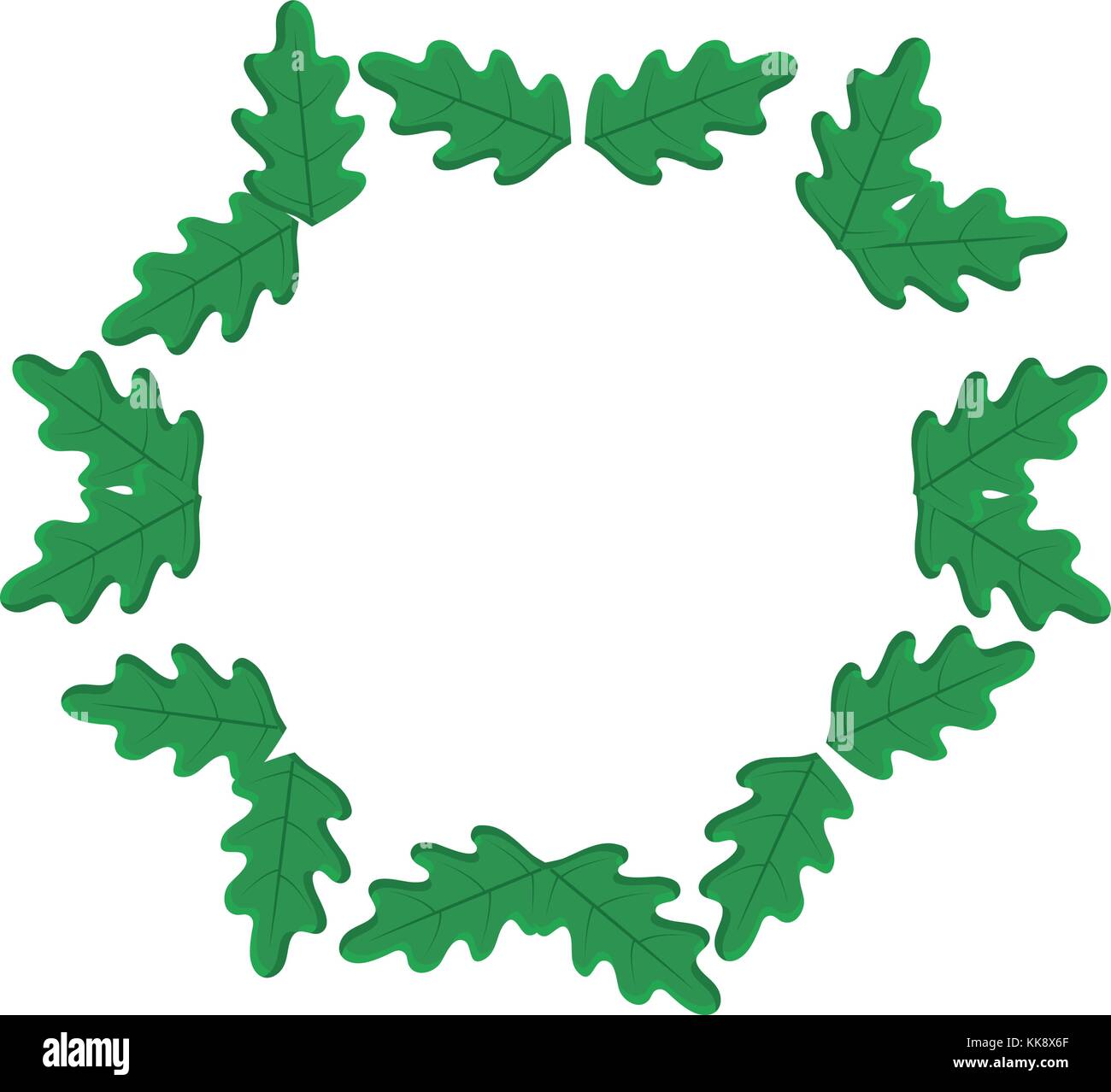 round frame leaves vector illustration Stock Vector Image & Art - Alamy