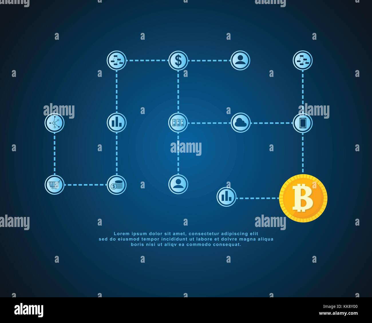 Style block chain world with icons Stock Vector Image & Art - Alamy