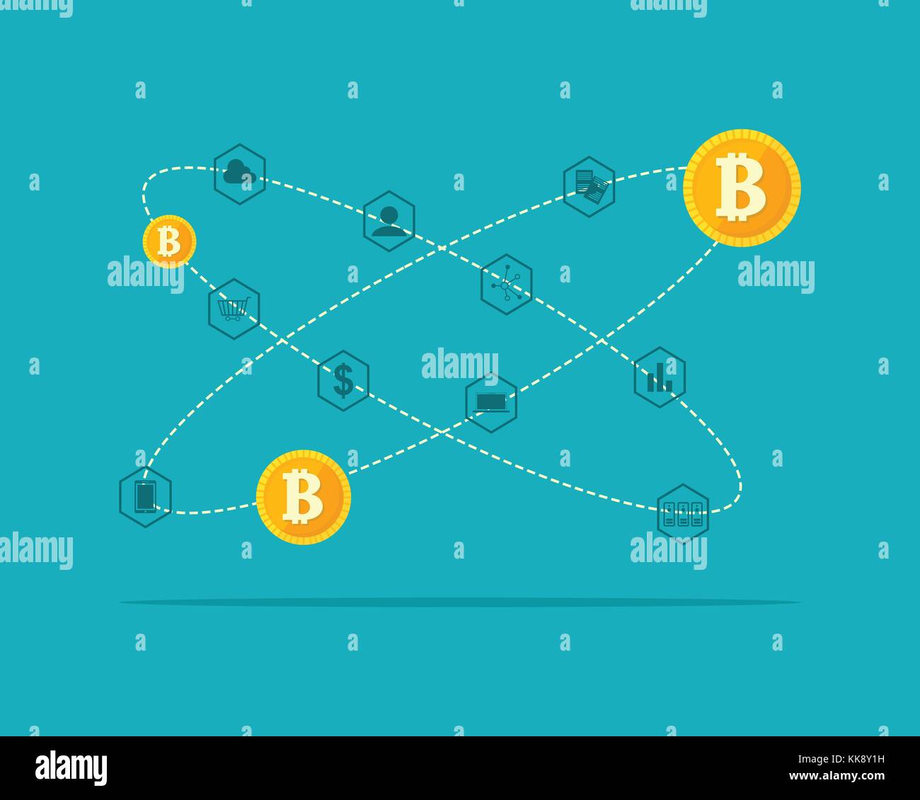 Collection background block chain theme Stock Vector Image & Art - Alamy